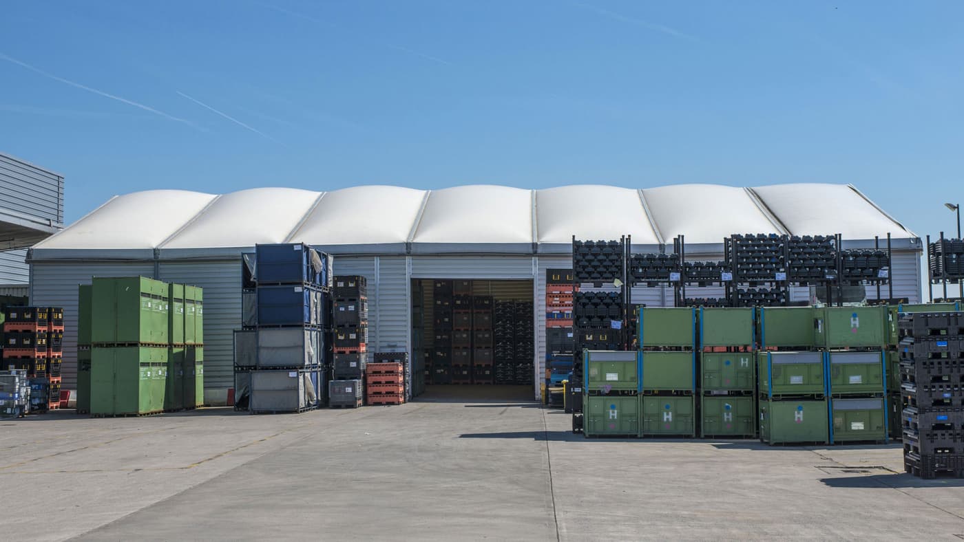 Lagerhallen & Lagerüberdachungen für optimale Lagerung - HTS TENTIQ